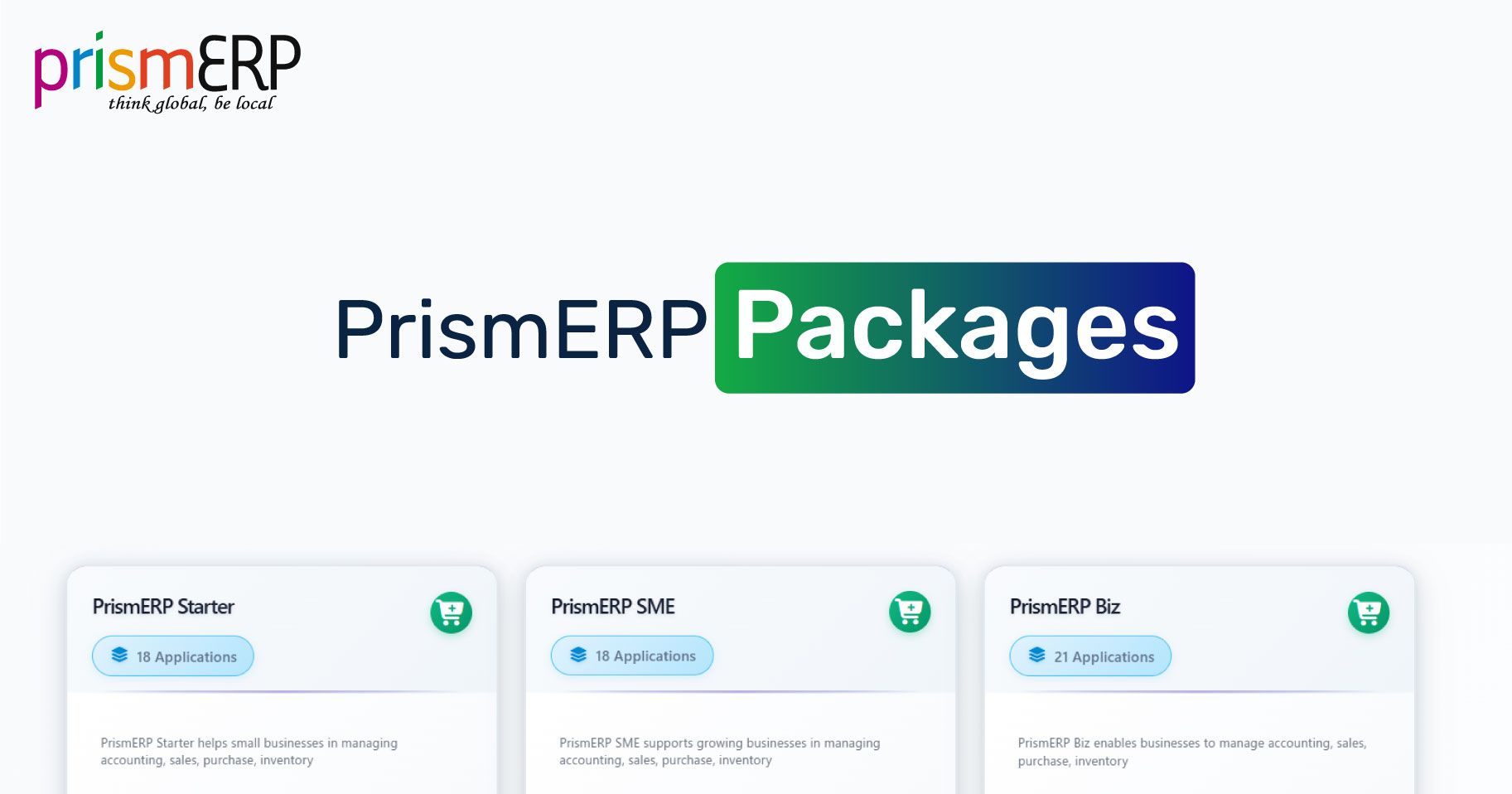 PrismERP Packages | ERP Solutions for Finance, HR, CRM, SCM & More